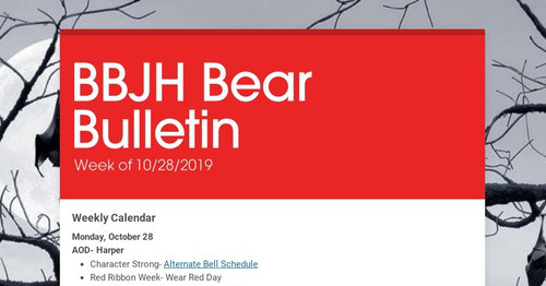 BBJH Bear Bulletin | Smore Newsletters