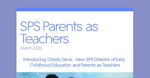 SPS Parents as Teachers | Smore Newsletters