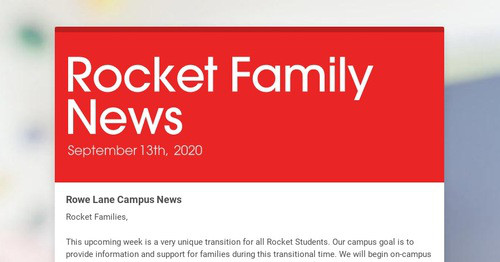 Rocket Family News | Smore Newsletters for Business