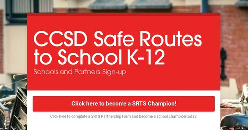 CCSD Safe Routes to School K-12 | Smore Newsletters for Education