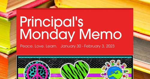 Principal's Monday Memo | Smore Newsletters for Education