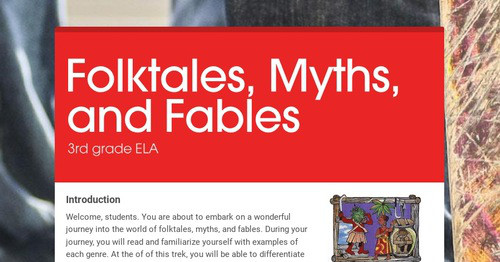 Folktales, Myths, and Fables | Smore Newsletters