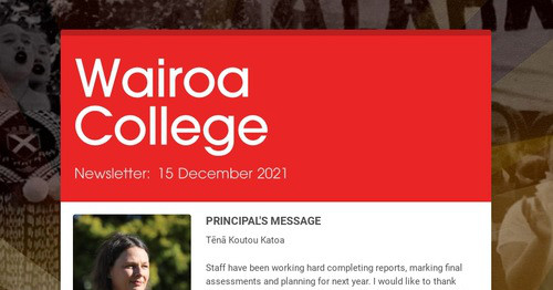 Wairoa College | Smore Newsletters