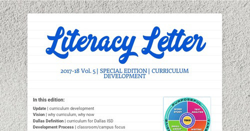Literacy Letter | Smore Newsletters