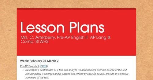 Lesson Plans | Smore Newsletters for Education