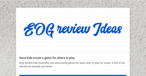 EOG review Ideas | Smore Newsletters