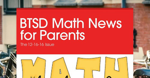 BTSD Math News for Parents | Smore Newsletters