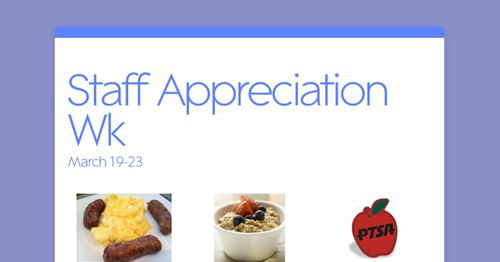 Staff Appreciation Wk | Smore Newsletters for Education