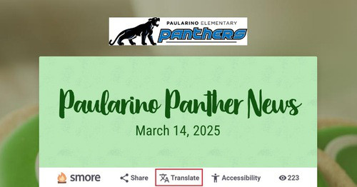 Paularino Panther News