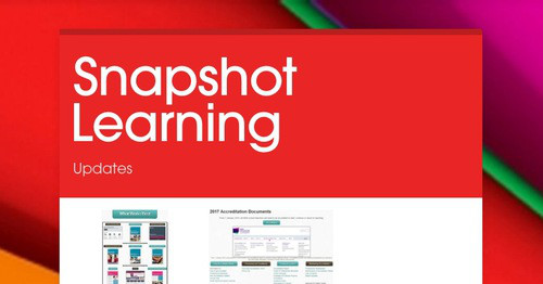Snapshot Learning | Smore Newsletters