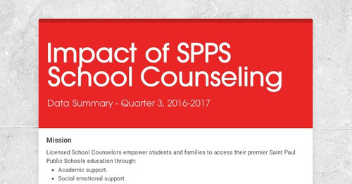Impact of SPPS School Counseling | Smore Newsletters for Education
