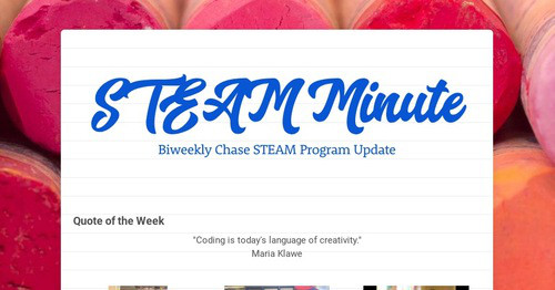 STEAM Minute | Smore Newsletters