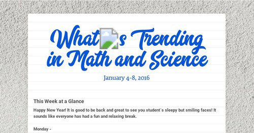 What`s Trending in Math and Science | Smore Newsletters