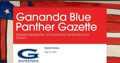 Gananda Blue Panther Gazette | Smore Newsletters
