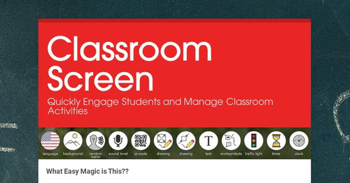 Classroom Screen | Smore Newsletters for Education