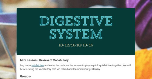 Digestive System | Smore Newsletters