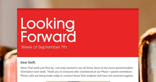 Looking Forward | Smore Newsletters