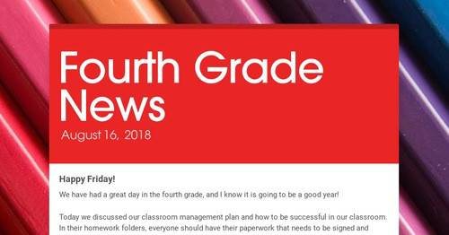 Fourth Grade News | Smore Newsletters