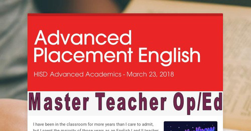 Advanced Placement English | Smore Newsletters