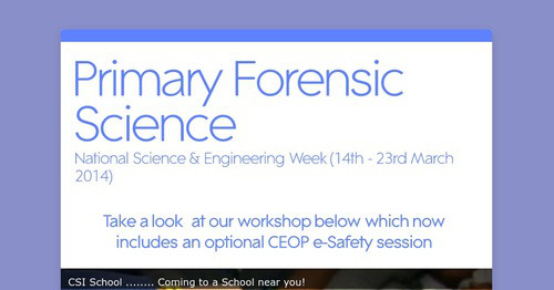Primary Forensic Science | Smore Newsletters for Education