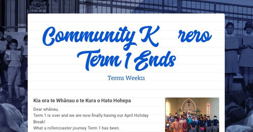 Community Kōrero Term 1 Ends