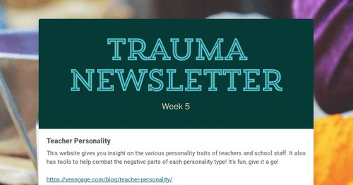 Trauma Newsletter | Smore Newsletters for Education
