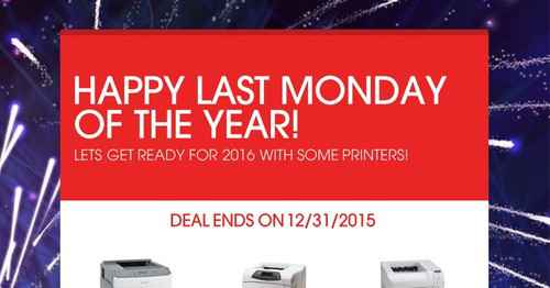 HAPPY LAST MONDAY OF THE YEAR! | Smore Newsletters