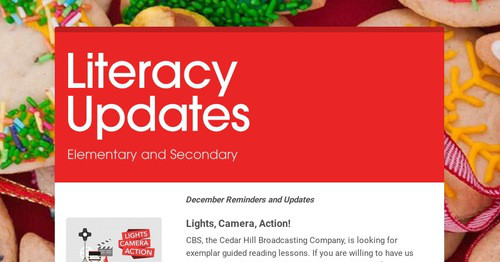 Literacy Updates | Smore Newsletters