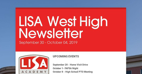 LISA West High Newsletter | Smore Newsletters