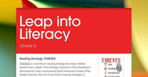 Leap into Literacy | Smore Newsletters