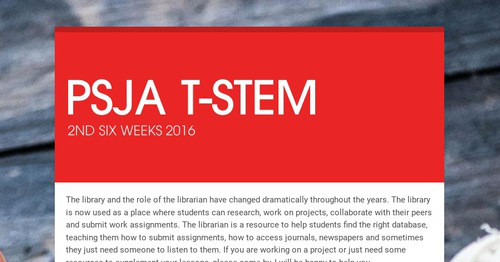 PSJA T-STEM | Smore Newsletters