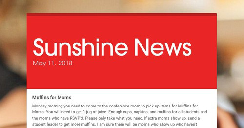 Sunshine News | Smore Newsletters