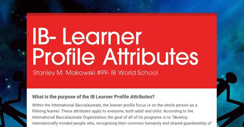 IB- Learner Profile Attributes | Smore Newsletters for Education