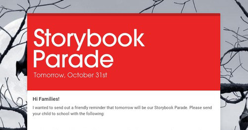 Storybook Parade | Smore Newsletters