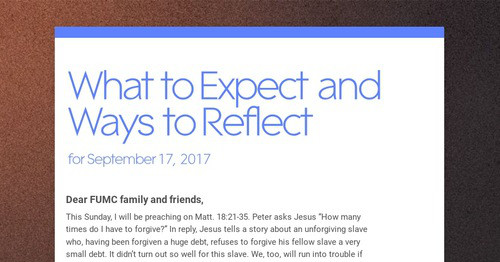 What to Expect and Ways to Reflect | Smore Newsletters