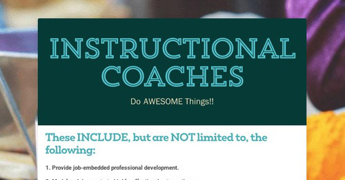 Instructional Coaches | Smore Newsletters for Education