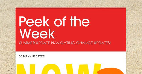 Peek of the Week | Smore Newsletters for Education