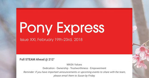 Pony Express | Smore Newsletters