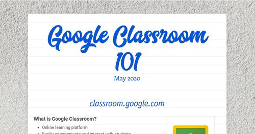Google Classroom 101