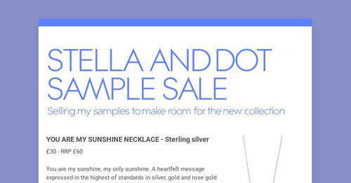 STELLA AND DOT SAMPLE SALE | Smore Newsletters