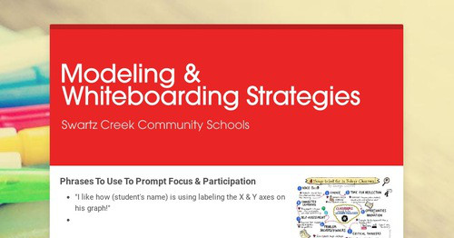 Modeling & Whiteboarding Strategies | Smore Newsletters Modeling & Whiteboarding Strategies | Smore Newsletters