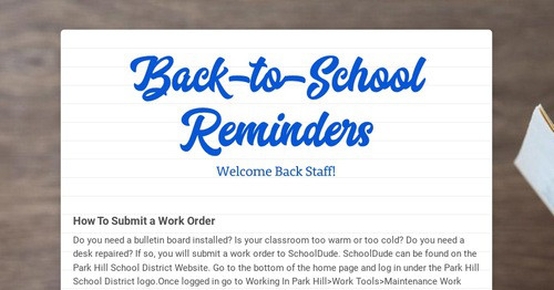 Back-to-School Reminders | Smore Newsletters
