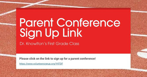 Parent Conference Sign Up Link | Smore Newsletters