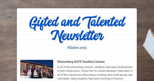 Gifted and Talented Newsletter | Smore Newsletters