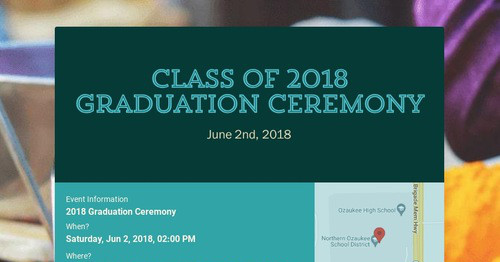 Class of 2018 Graduation Ceremony | Smore Newsletters for Education