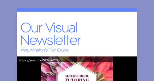 Our Visual Newsletter | Smore Newsletters for Education