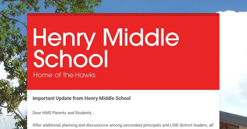 Henry Middle School | Smore Newsletters