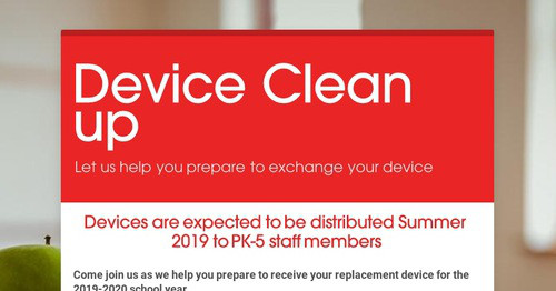 Device Clean up | Smore Newsletters