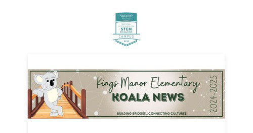 Kings Manor Elementary | Smore Newsletters
