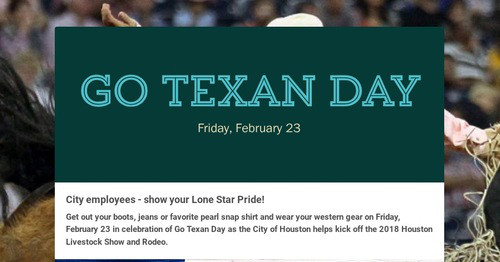 Go Texan Day | Smore Newsletters